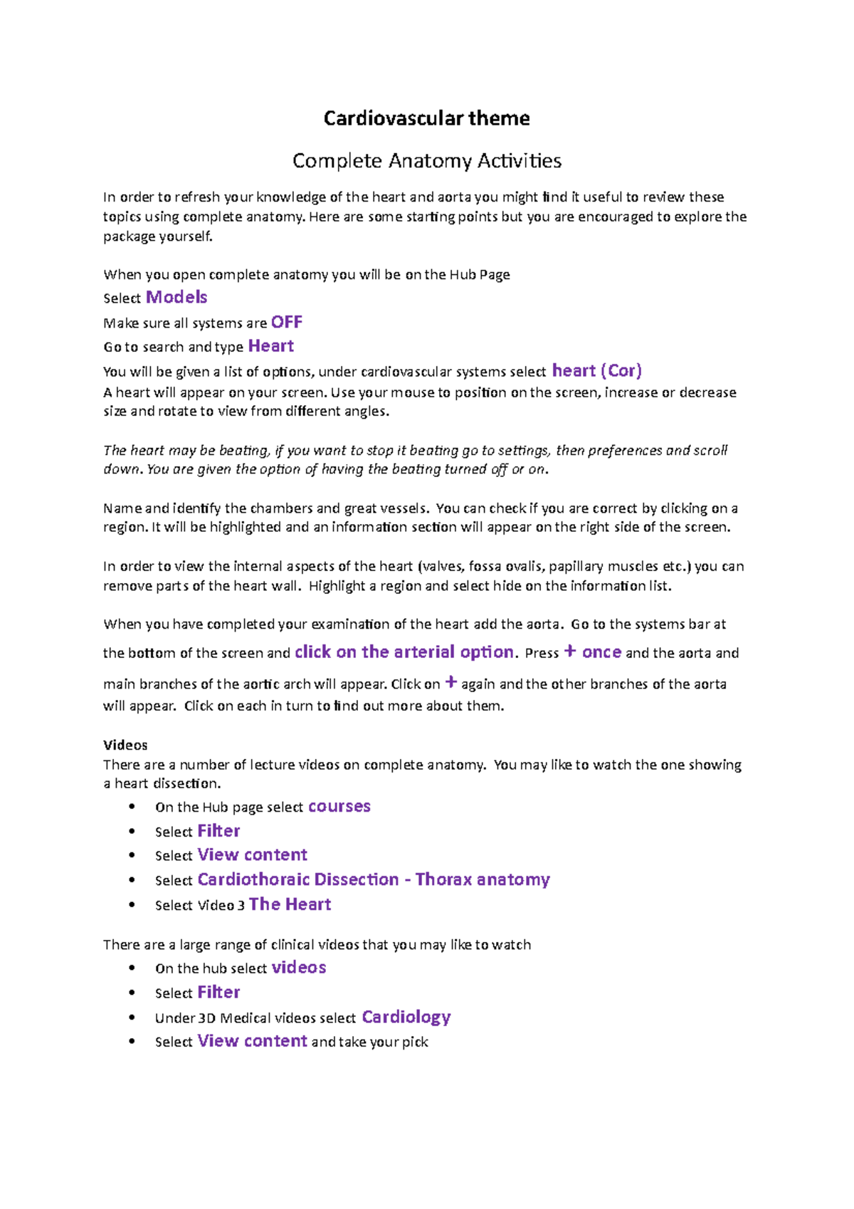 Cardiovascular Complete Anat - Cardiovascular theme Complete Anatomy ...