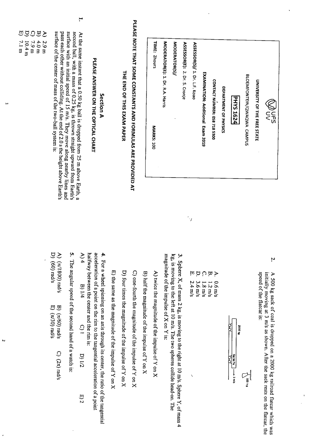 exam past paper 2022 - PHYS1624 - Studocu
