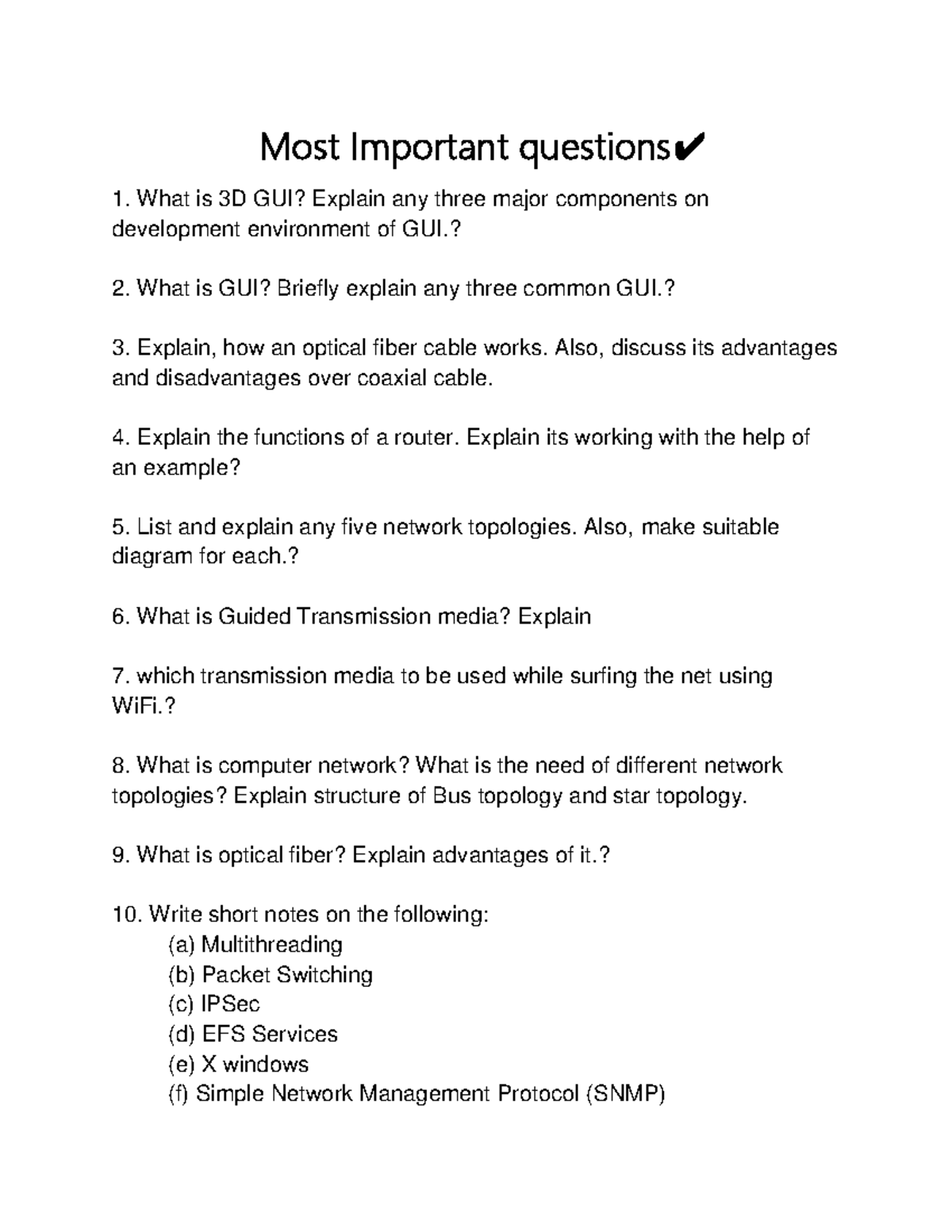 Most Important questions - Most Important questions What is 3D GUI ...