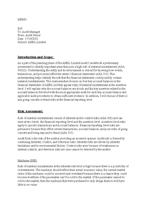 Audit, Assurance, Risk Management Code of Ethics - ACCT3000 AUDITING ...