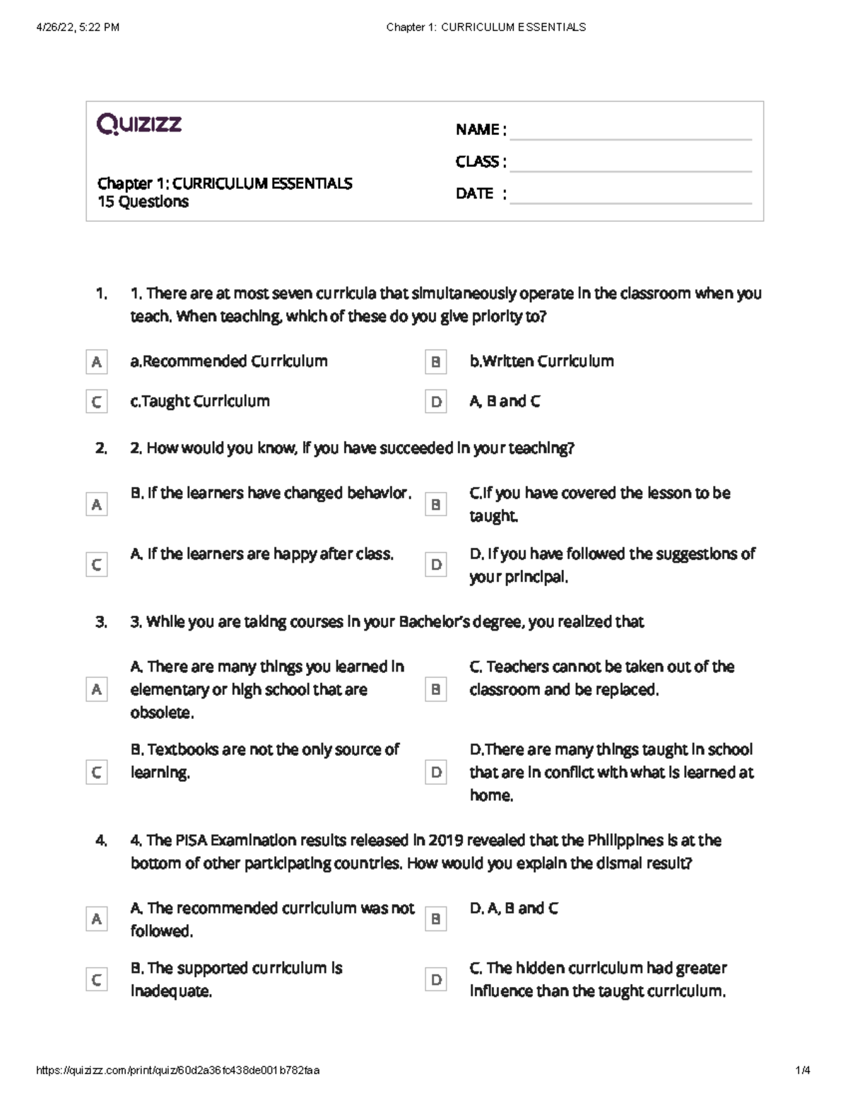 Chapter 1 Curriculum Essentials - Chapter 1: CURRICULUM ESSENTIALS 15 ...