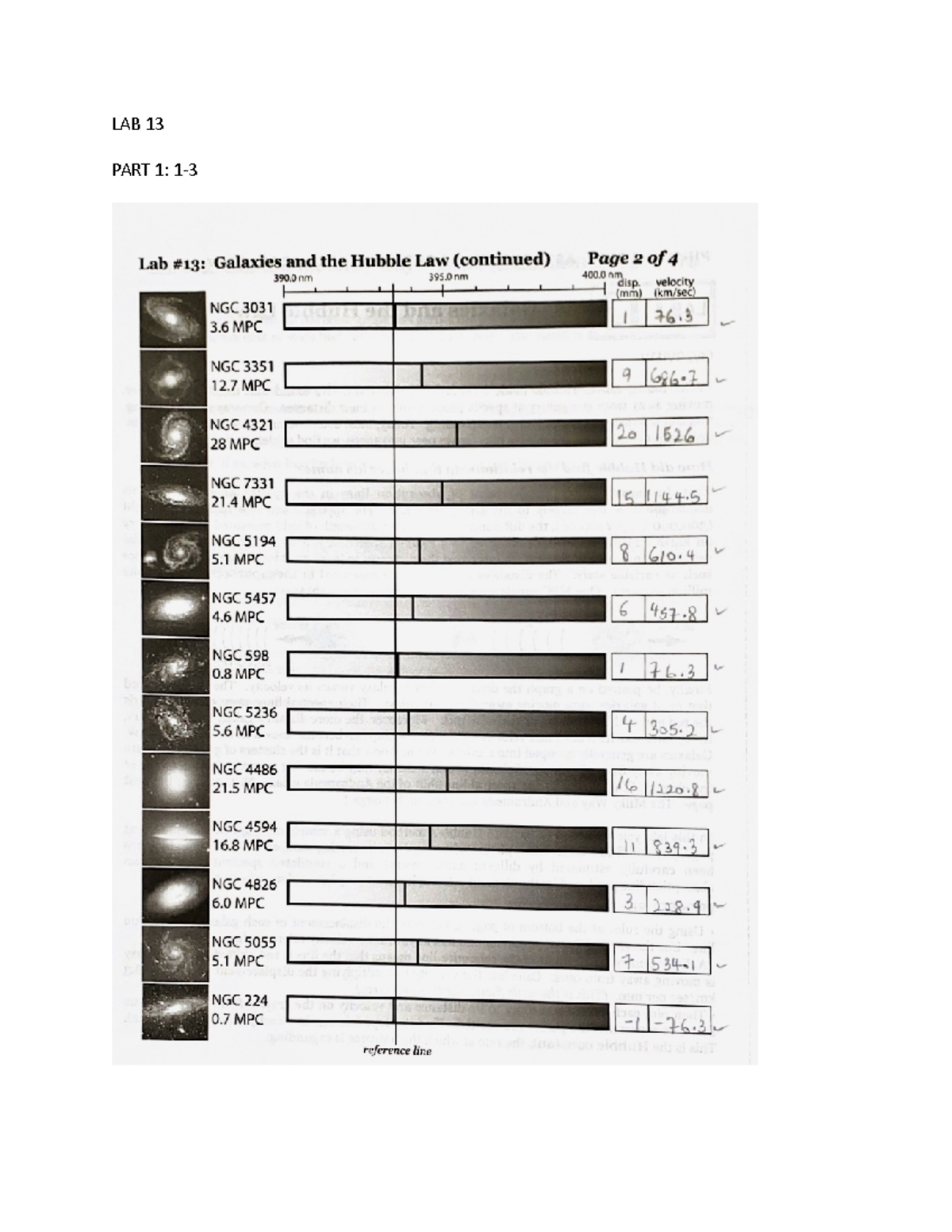 LAB 13, Lab Answers from practicals - LAB PART 1: 1- PART 2: 4- PURPOSE ...