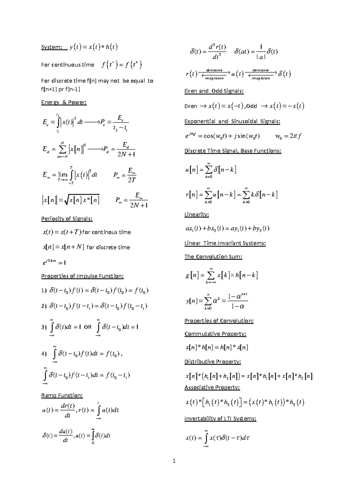 Formulas all - notes notes notes notes notes notes notes notes notes ...