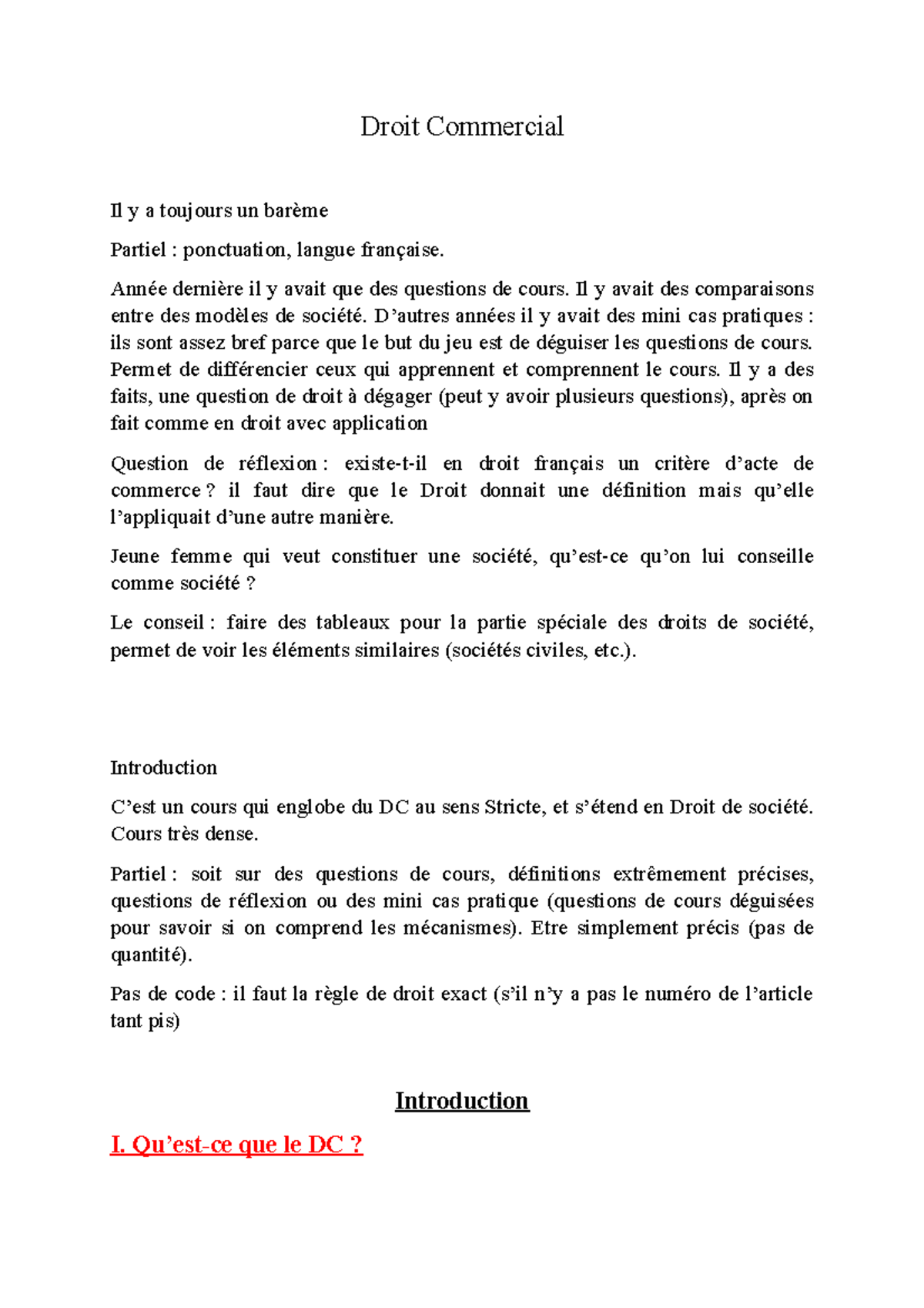 Droit-Commercial - Cours de droit commercial totalement complet. Ce ...