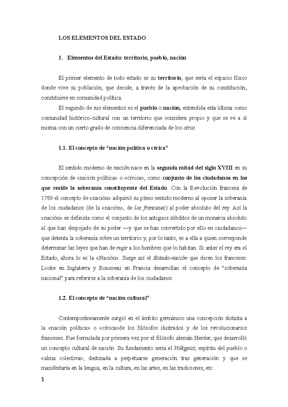 LOS Elementos DEL Estado - LOS ELEMENTOS DEL ESTADO Elementos del ...