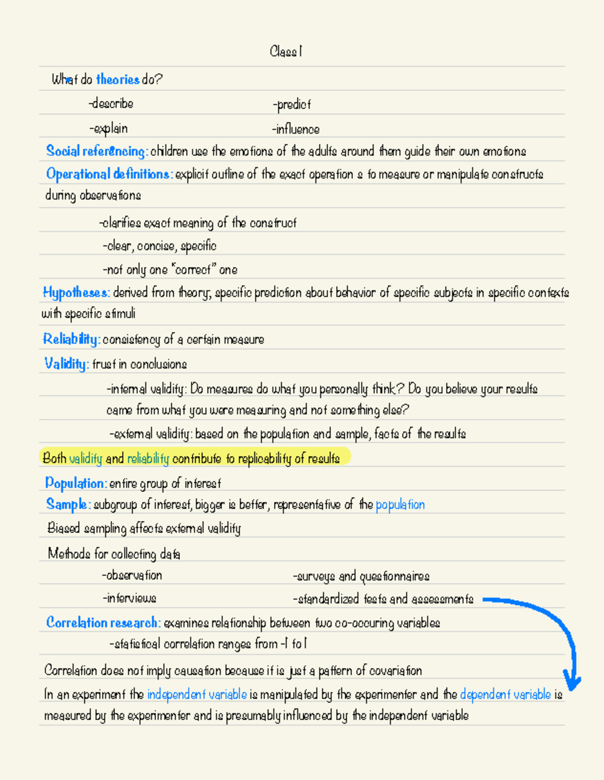 Psych 1010 lecture notes - What do theories do? -describe -explain ...