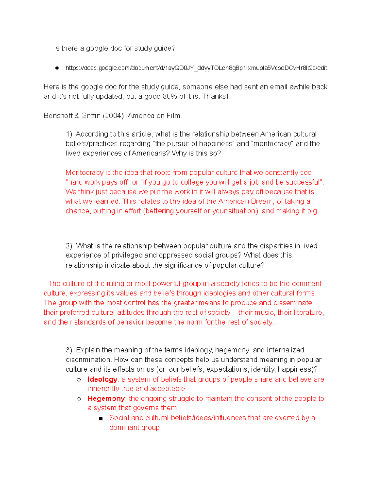 CSP420 Midterm Study guide - Is there a google doc for study guide ...