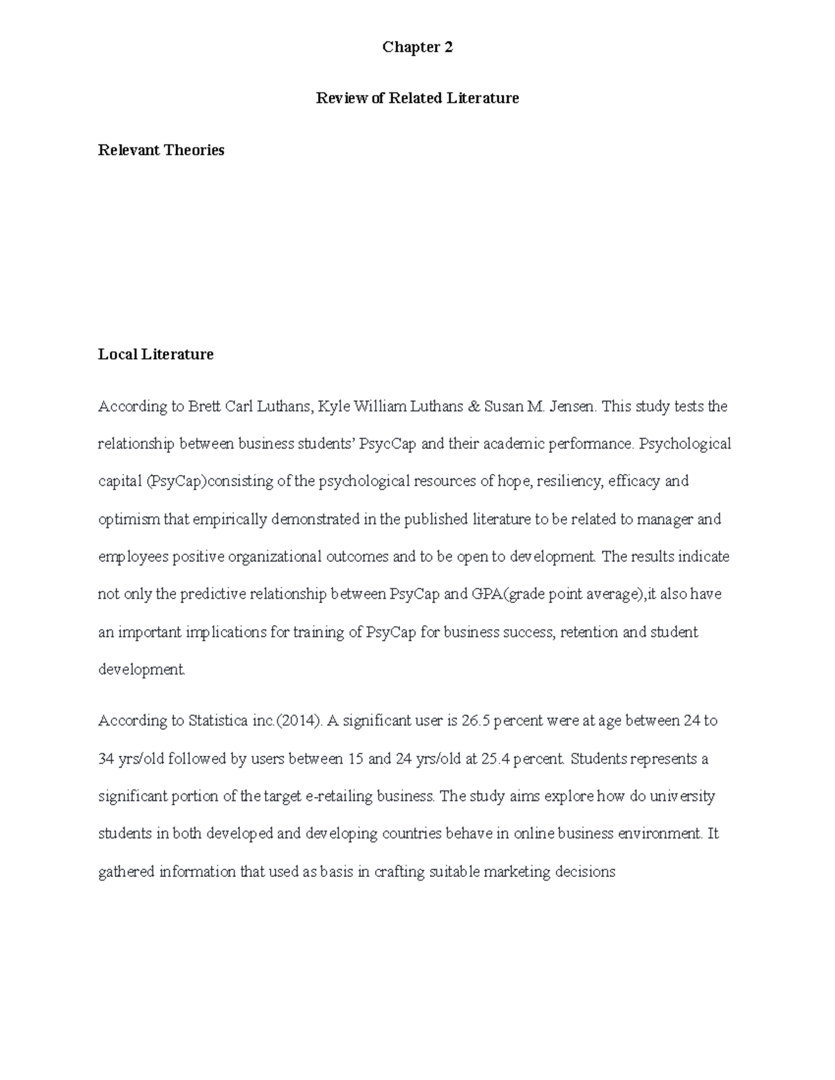 Chapter-2 - Good for research - Chapter 2 Review of Related Literature ...