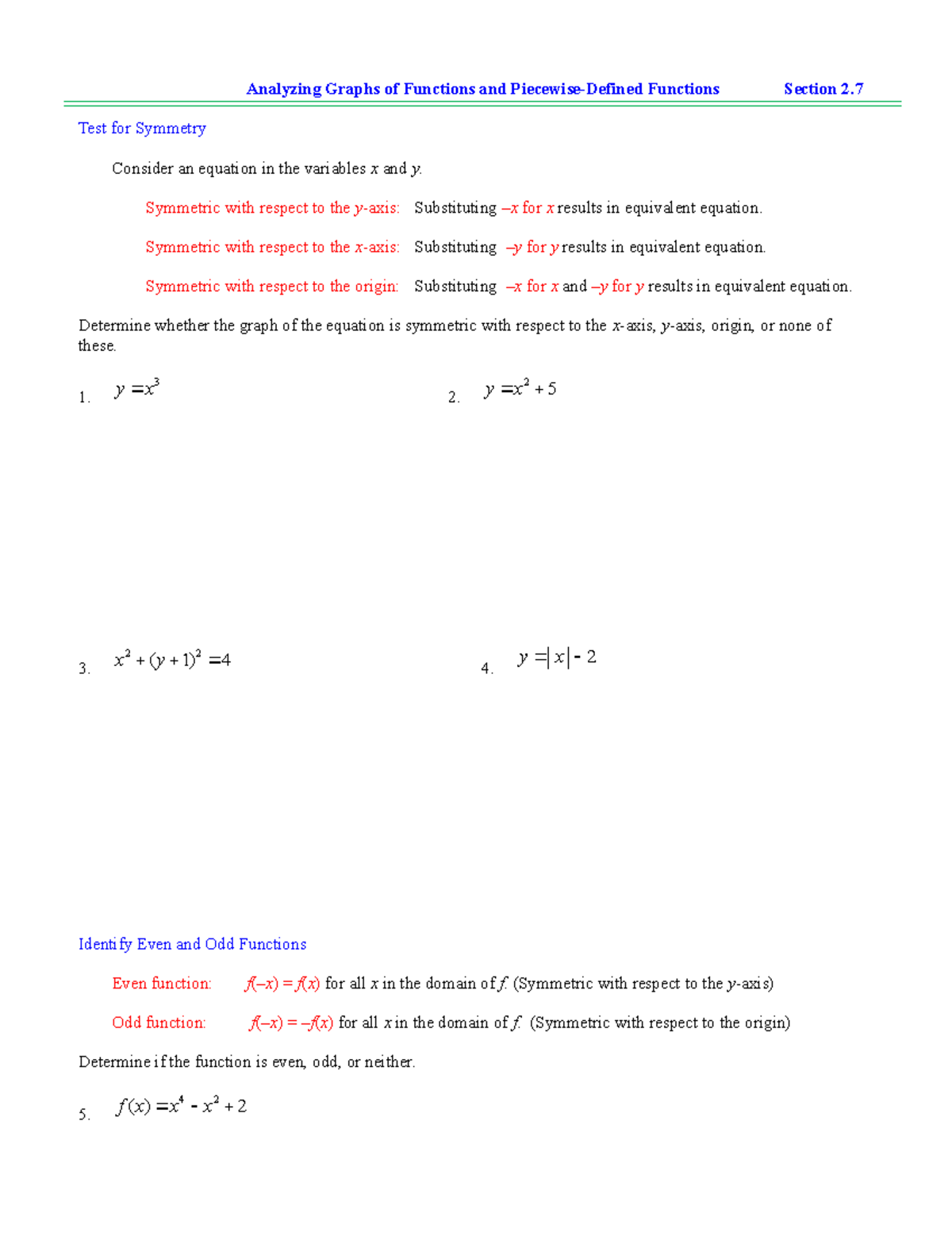 Ca Lec 27 Analyzing Graphs Of Functions Analyzing Graphs Of