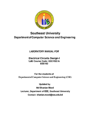 Eee assignment question - Southeast University Department of Electrical ...