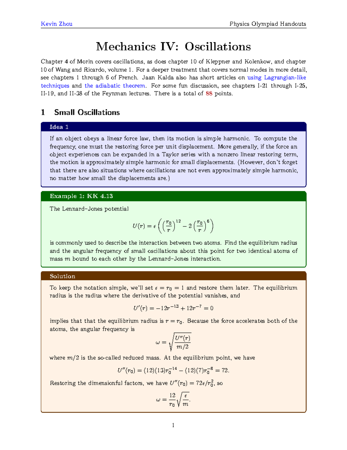 M4 - additional practice for advanced physics - Mechanics IV ...