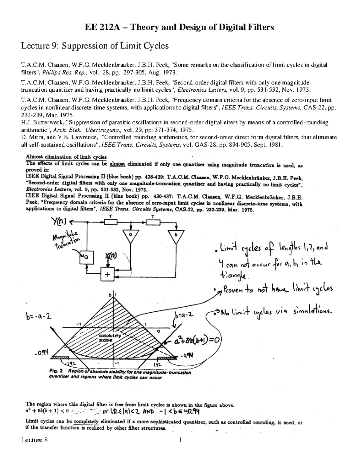 212A 1 Lecture 9 Notes - Prof Wilson - Lecture 9: Suppression of Limit ...