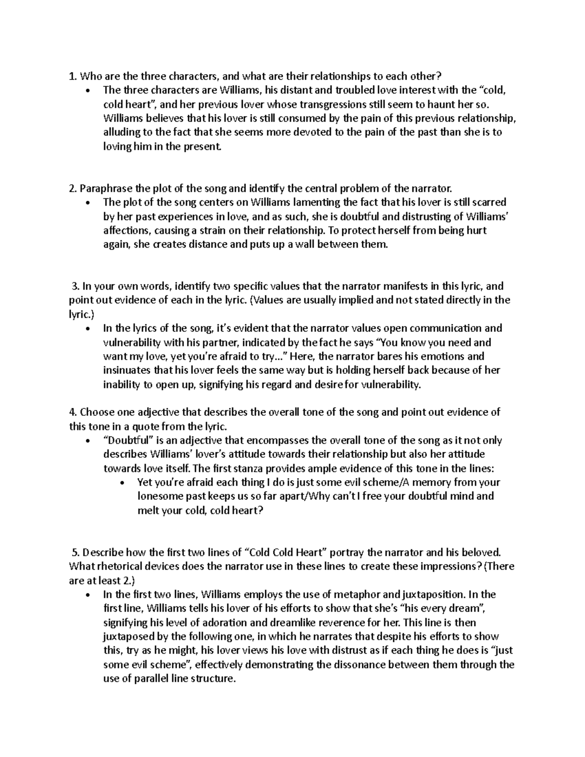 Week 2 Written Assignment - 1. Who are the three characters, and what are their relationships to ...