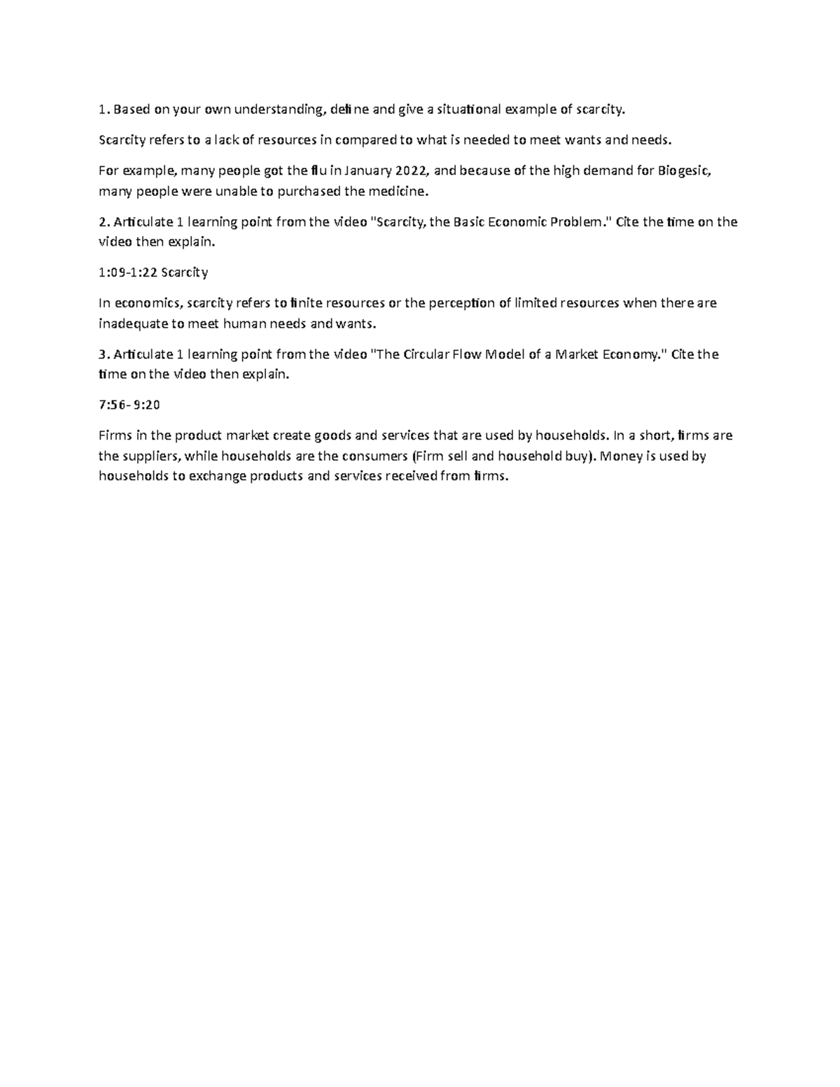 Assignment Identify each given questions - Based on your own ...