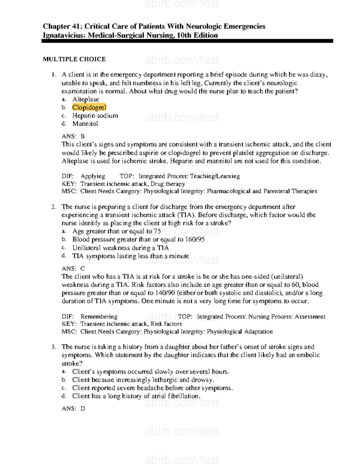 Exam 2 chapters (Merged) - Chapter 41: Critical Care of Patients With ...
