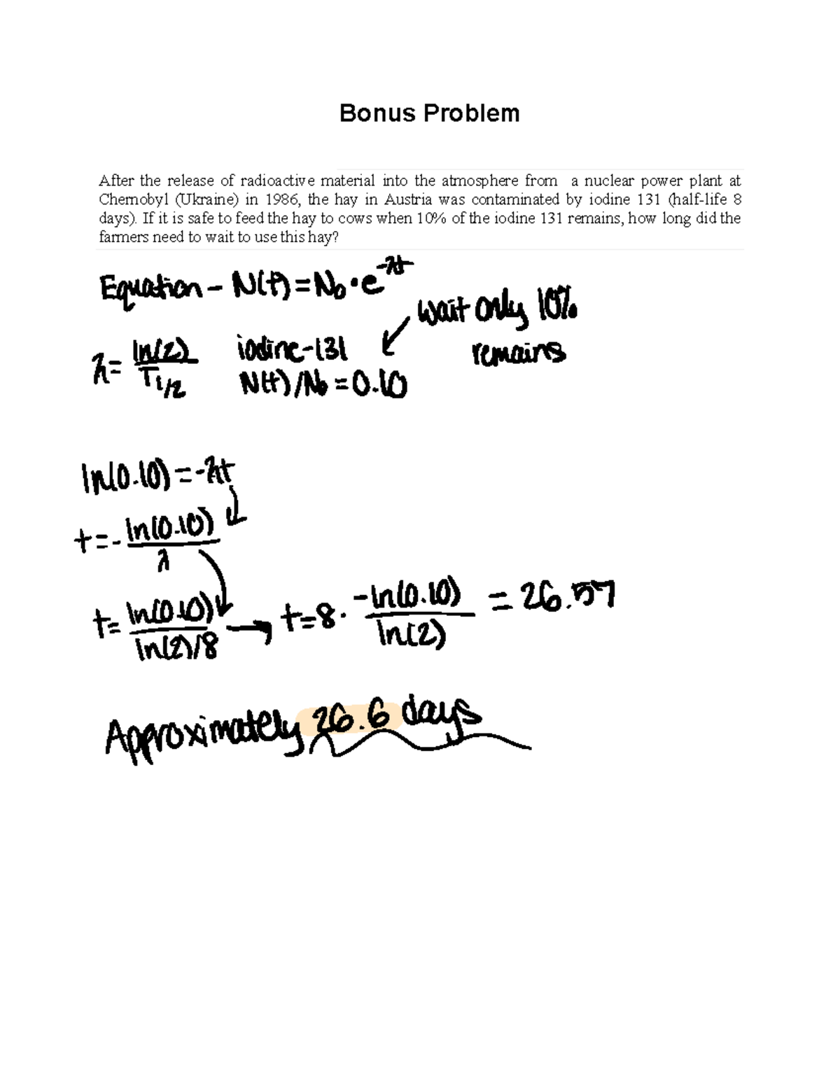 Bonus+Problem Math - this is a bonus for those who need help - MA 105 ...