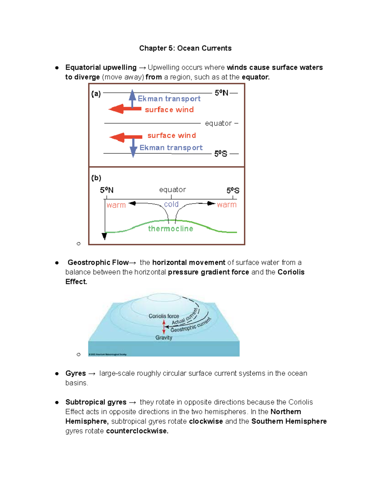 Ocean Studies Ch. 5-8 - Google Docs - Chapter 5: Ocean Currents ...