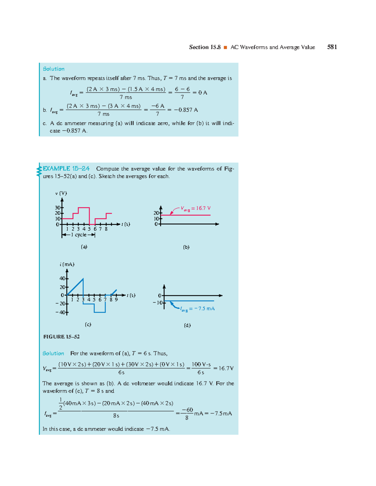 Circuit Analysis (47) - Section 15 AC Waveforms and Average Value 581 ...