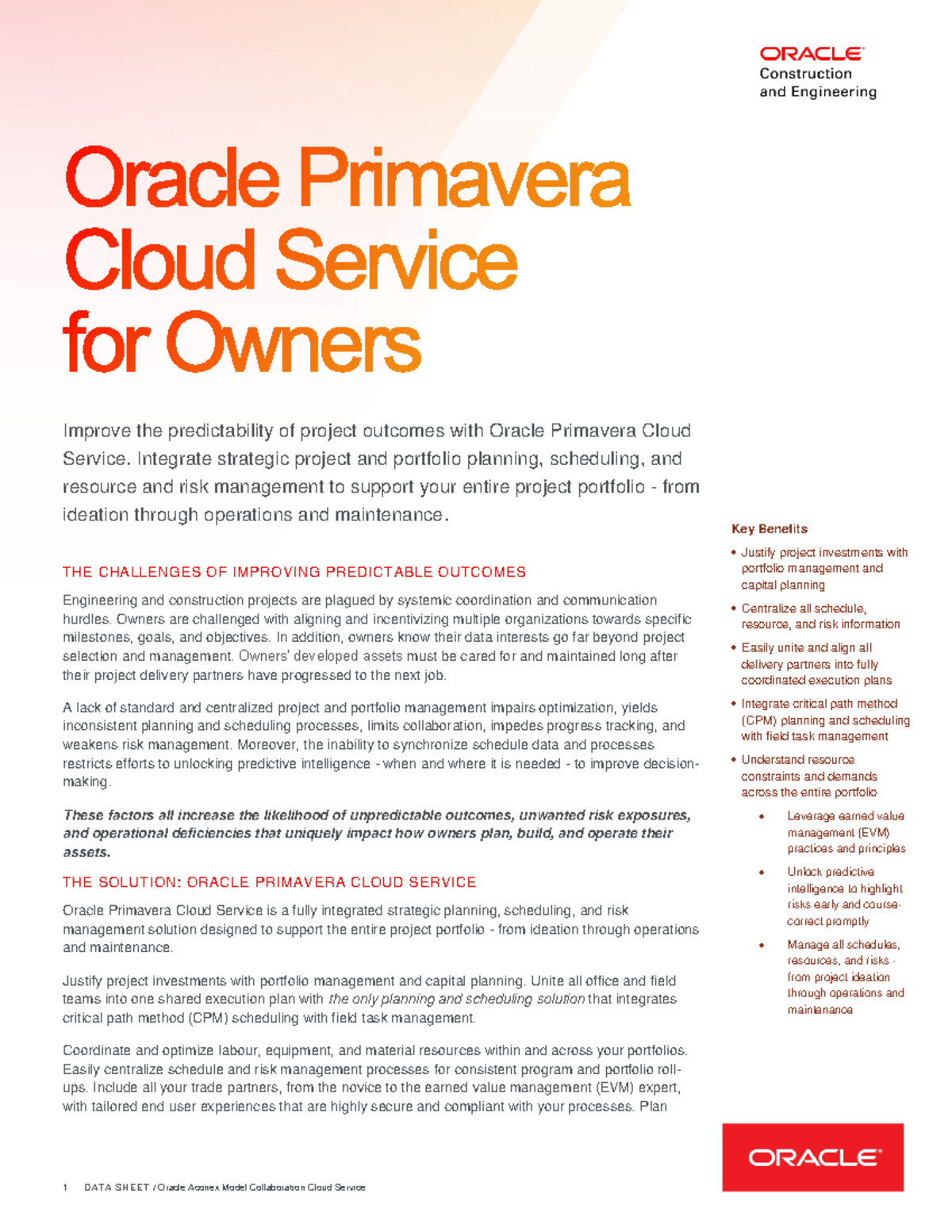 Oracle OPC Data Sheet Owners Final 2021 - 1 DAT A SHE ET / Oracle ...