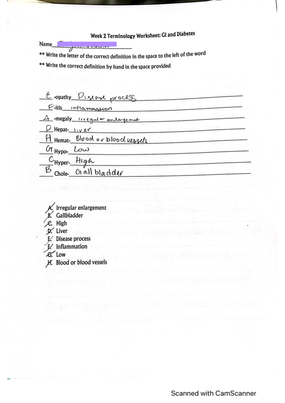 Week 2 - med surg 1 homework - N201 - Studocu
