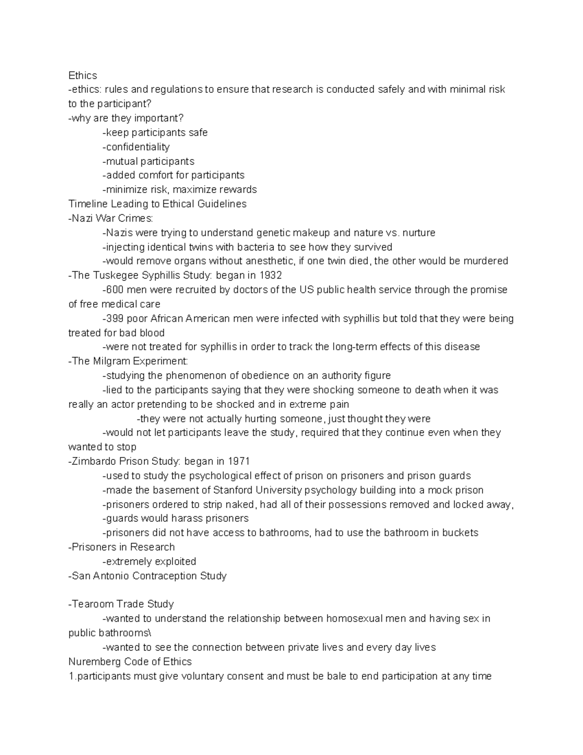 Ethics Lecture Notes - Ethics -ethics: rules and regulations to ensure ...