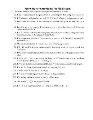 Final exam MAT1341 A - practice - MAT 1341 – Final Exam Professor: Mohammadreza Mohajer December ...