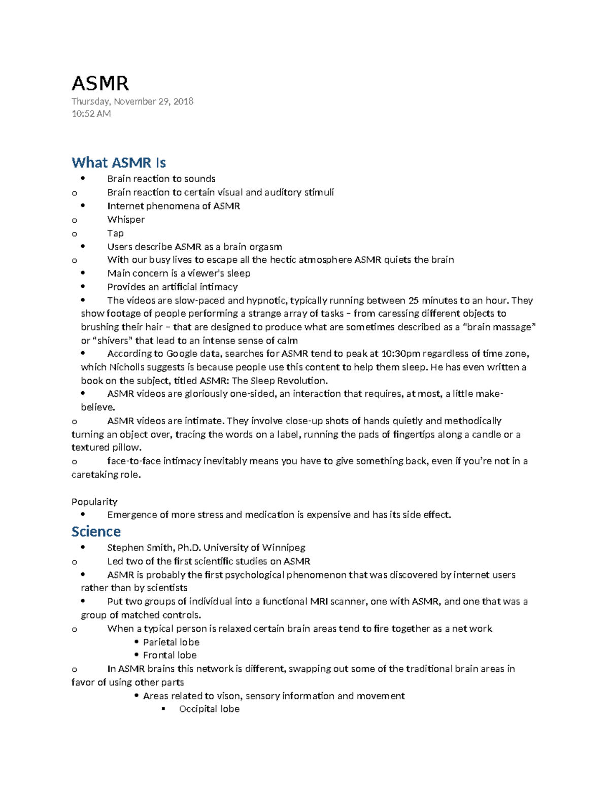 Asmr - here is an example of an informative speech - ASMR Thursday ...