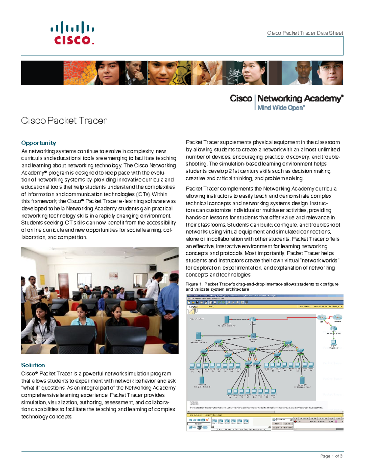 DCF255 Lecture 4 - Cisco Packet Tracer Brochure - Opportunity As ...