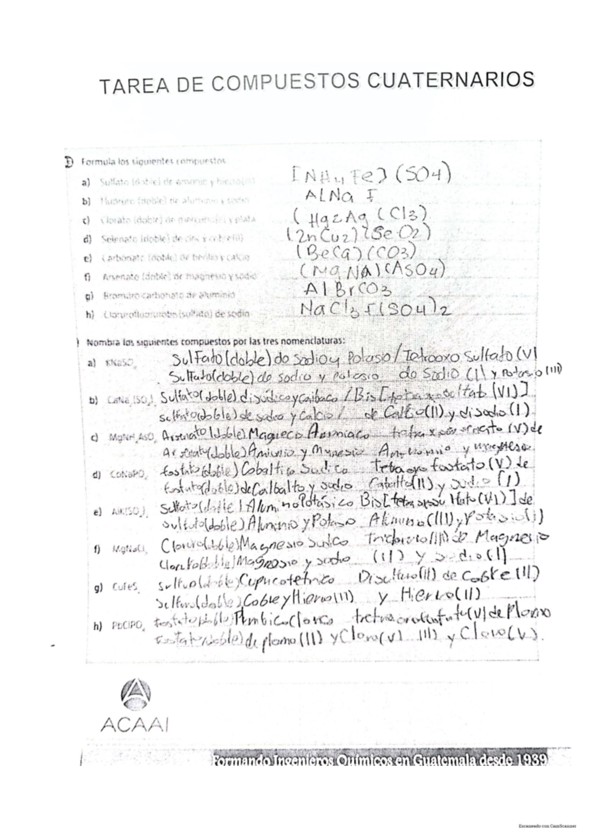 T3 Compuestos Cuaternarios universidad del Rosario - Química - Studocu