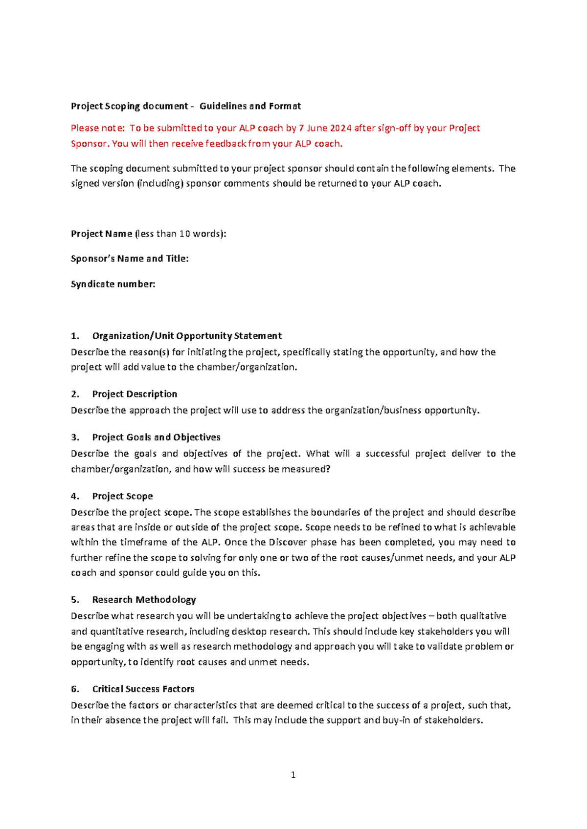 Services SETA ALP Project Scope Guidelines 2024 - 1 Project Scoping ...