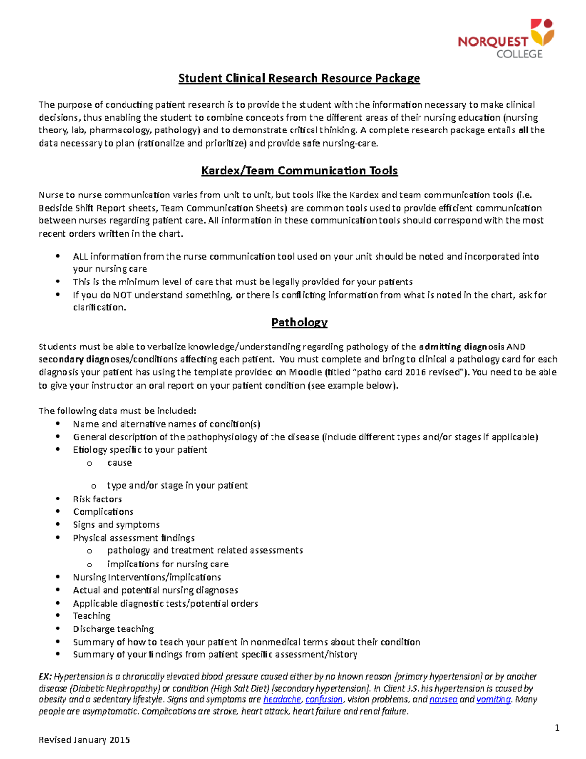 Research Package - Student Clinical Research Resource Package The ...