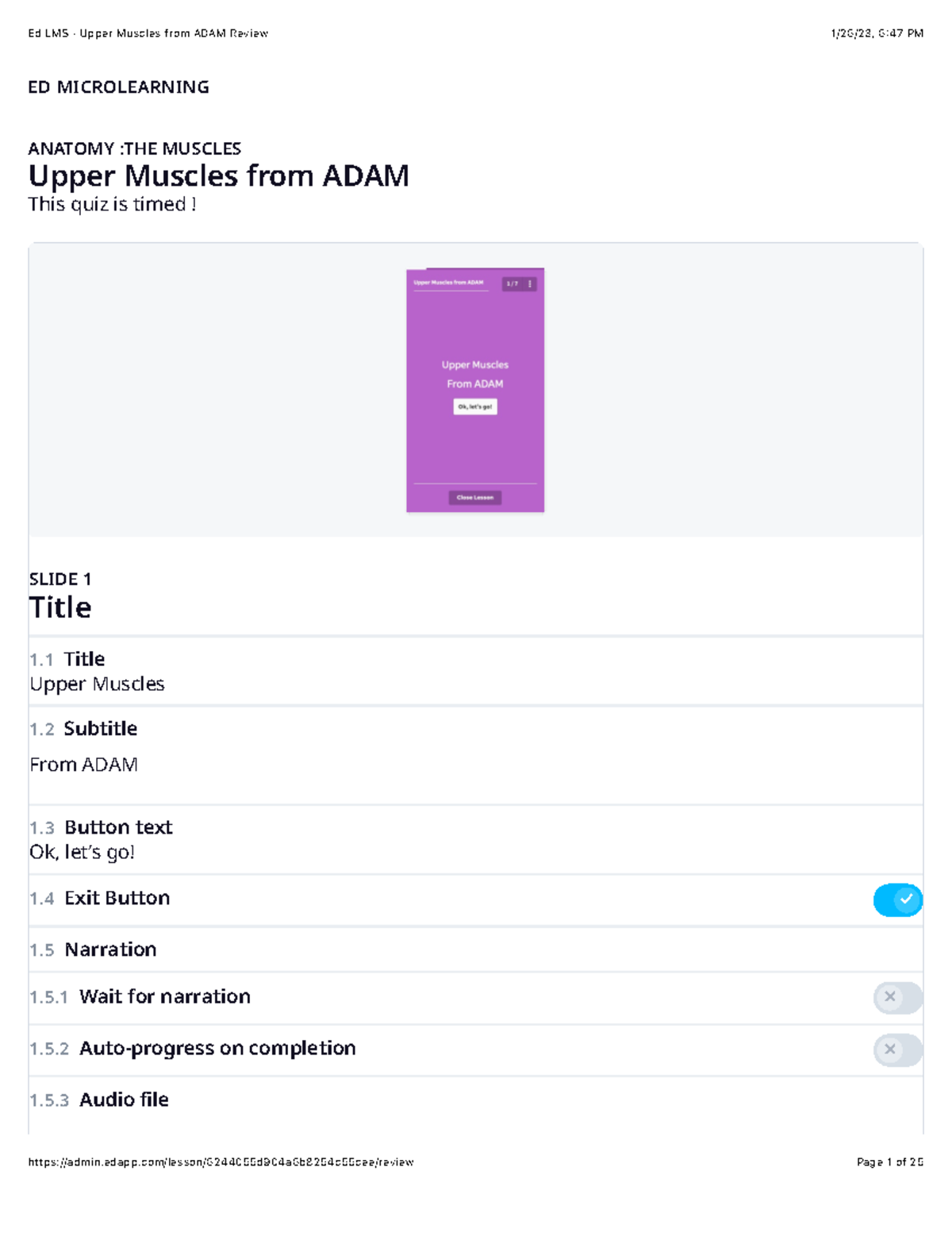 Ed LMS · Upper Muscles from ADAM Review - ED MICROLEARNING ANATOMY :THE ...