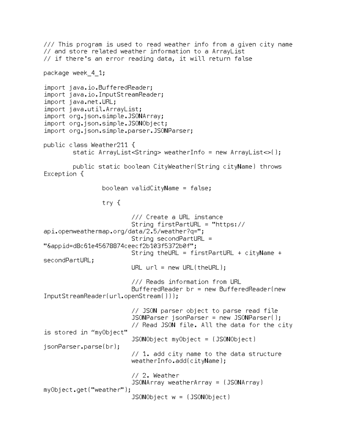 Weather 211 - /// This program is used to read weather info from a ...