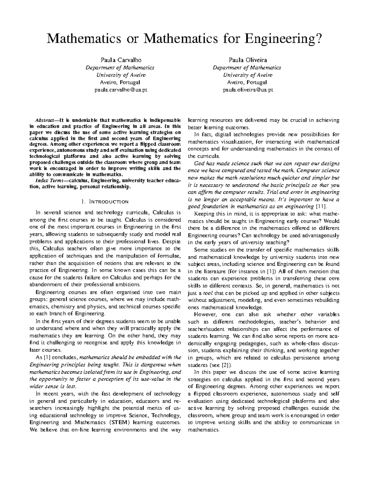 Mathematics or Mathematics for Engineeri - Mathematics or Mathematics ...