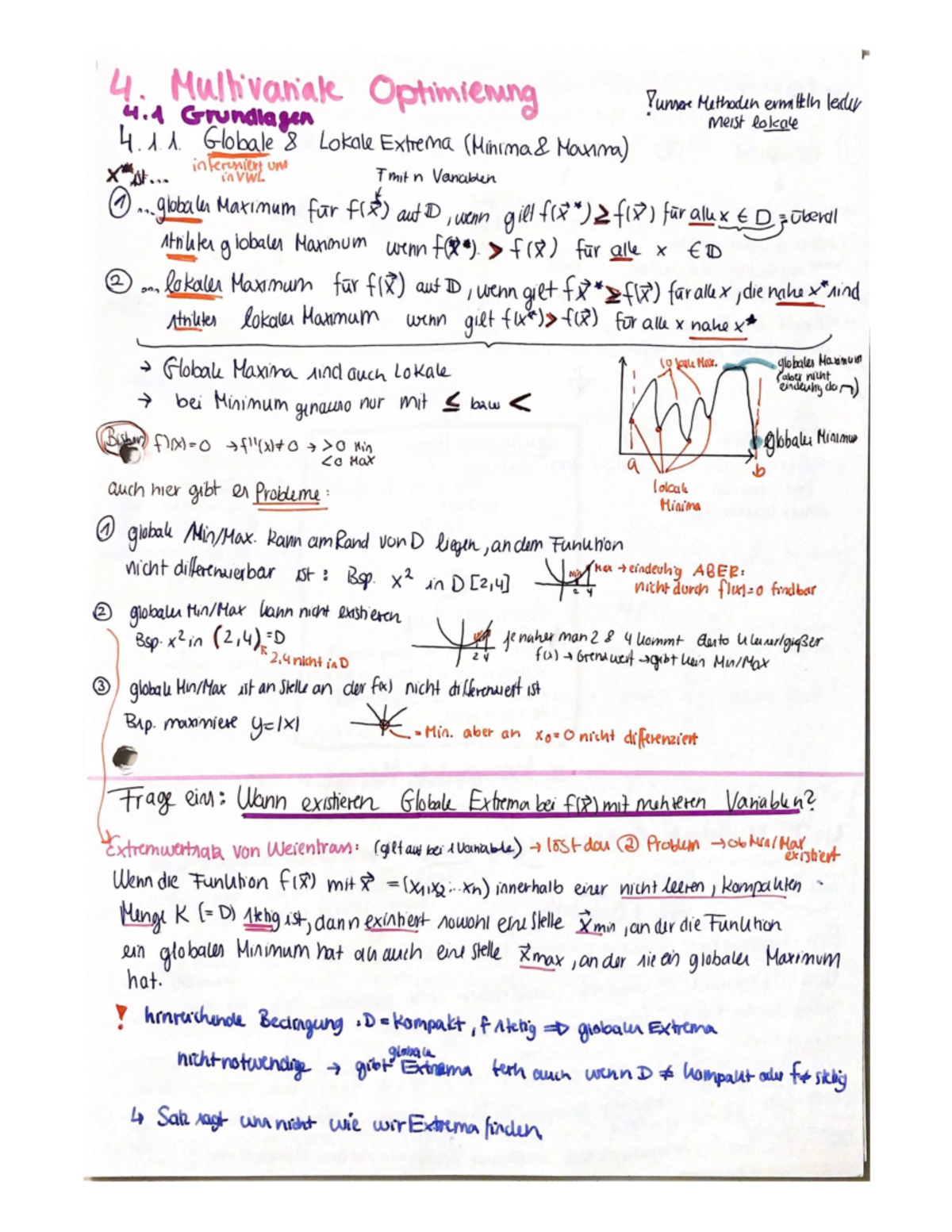 Multivariate Optimierung mit und ohne Nebenbedingung - Quantitative ...