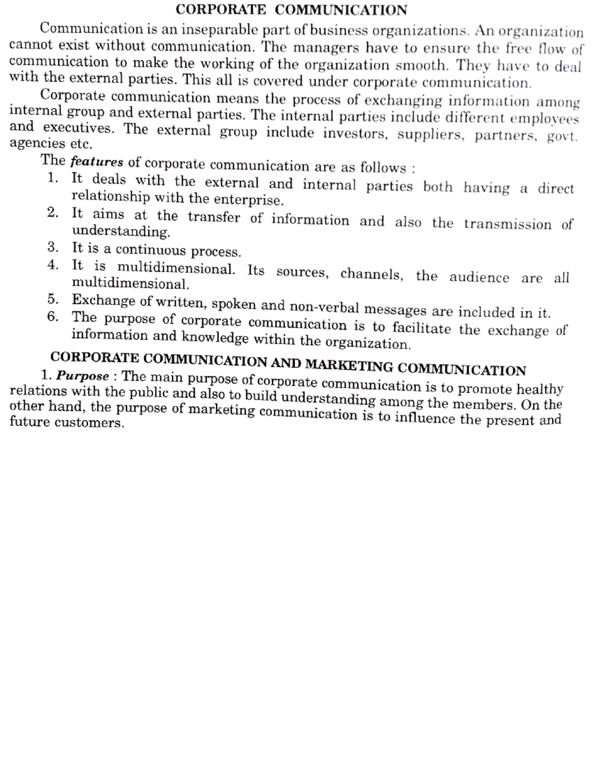 Corporate communication - Bachelor of Commerce - Studocu