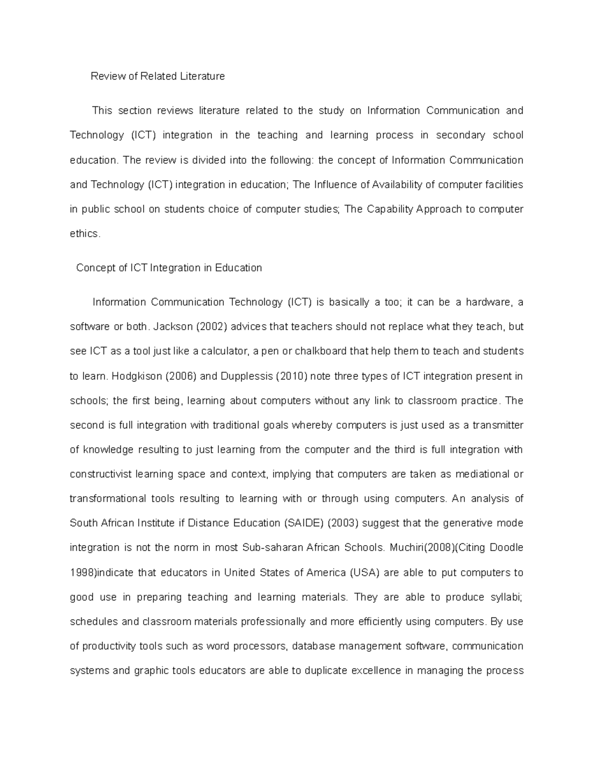 Review of Related (rrl) - Review of Related Literature This section ...