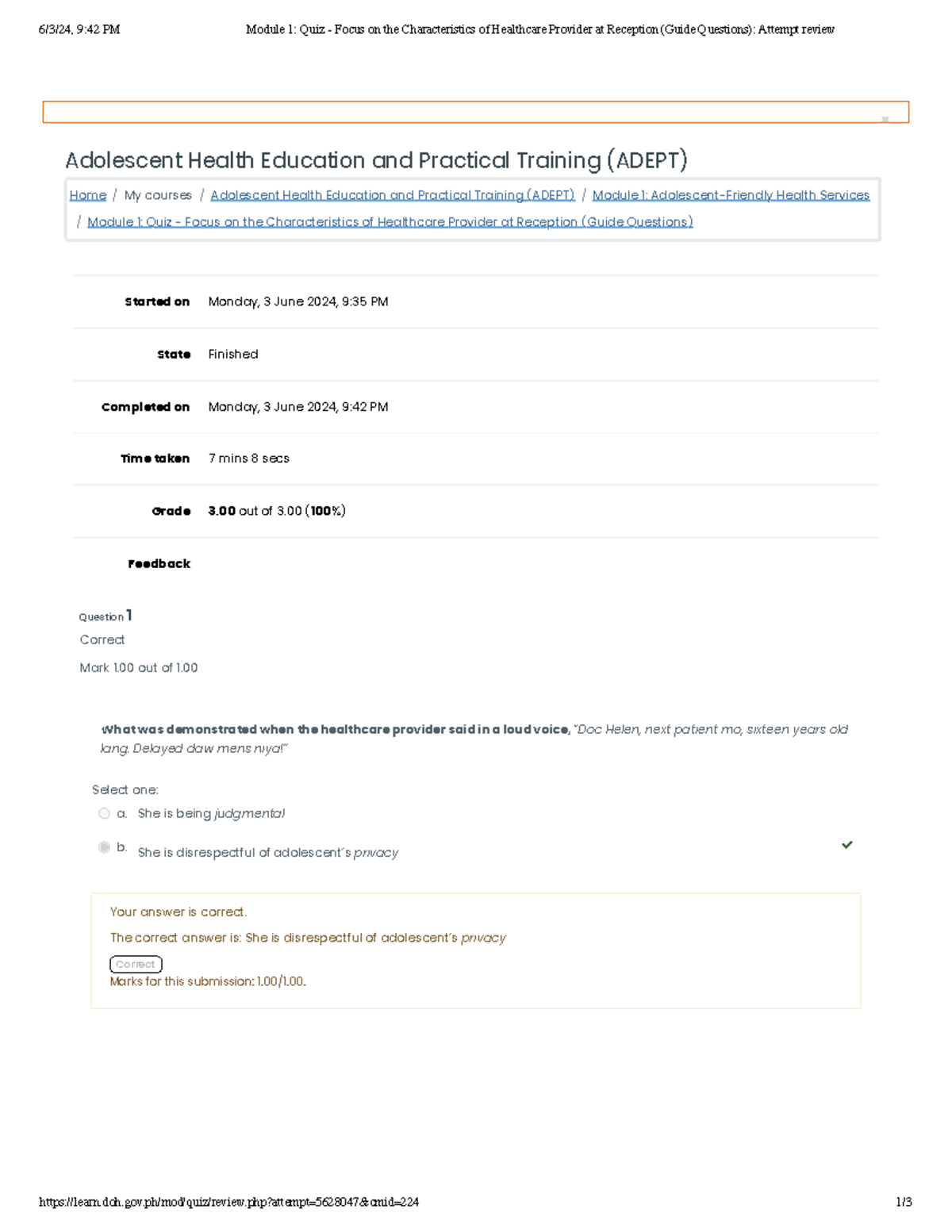 Adept-mod1 - ..... - Adolescent Health Education and Practical Training ...