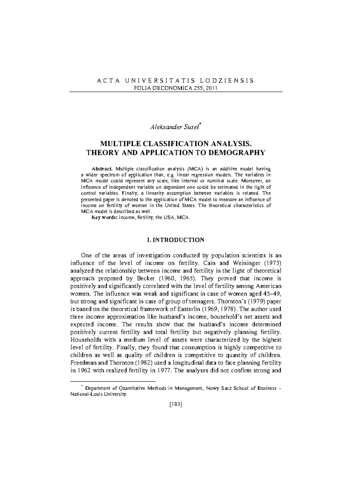 Multiple classification analysis Th - $ & 7 $ 8 1 , 9 ( 5 6 , 7 $ 7 , 6 ...