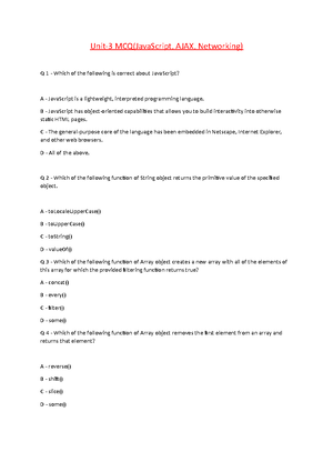 Web tech unit 5 - Web Technology - Studocu