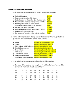 Review Exercises - Chapter 2 (Stat) - Chapter 2 – Describing Data ...