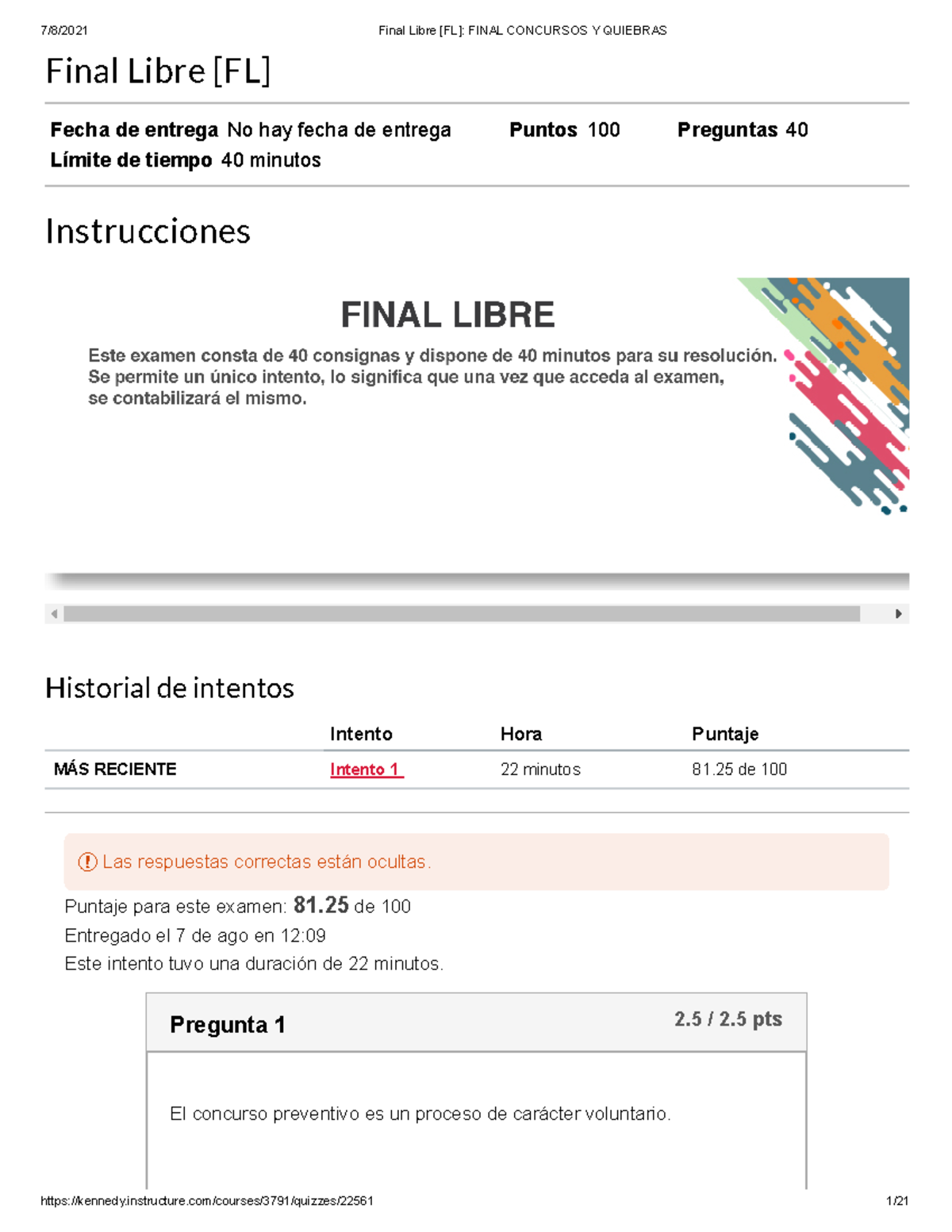 Final Libre [FL] Final Concursos Y Quiebras - Final Libre [FL] Fecha de ...