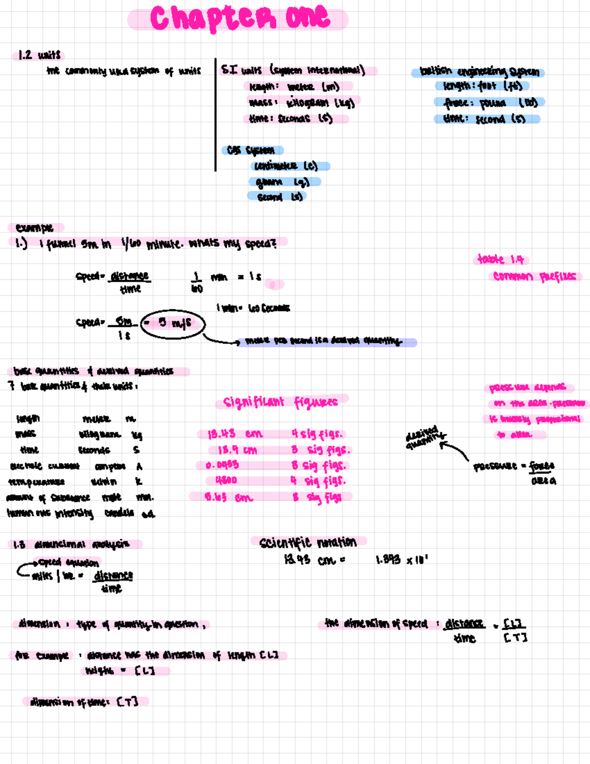 Physics 1 lecture notes - Chapter one 1 units the commonly used system ...