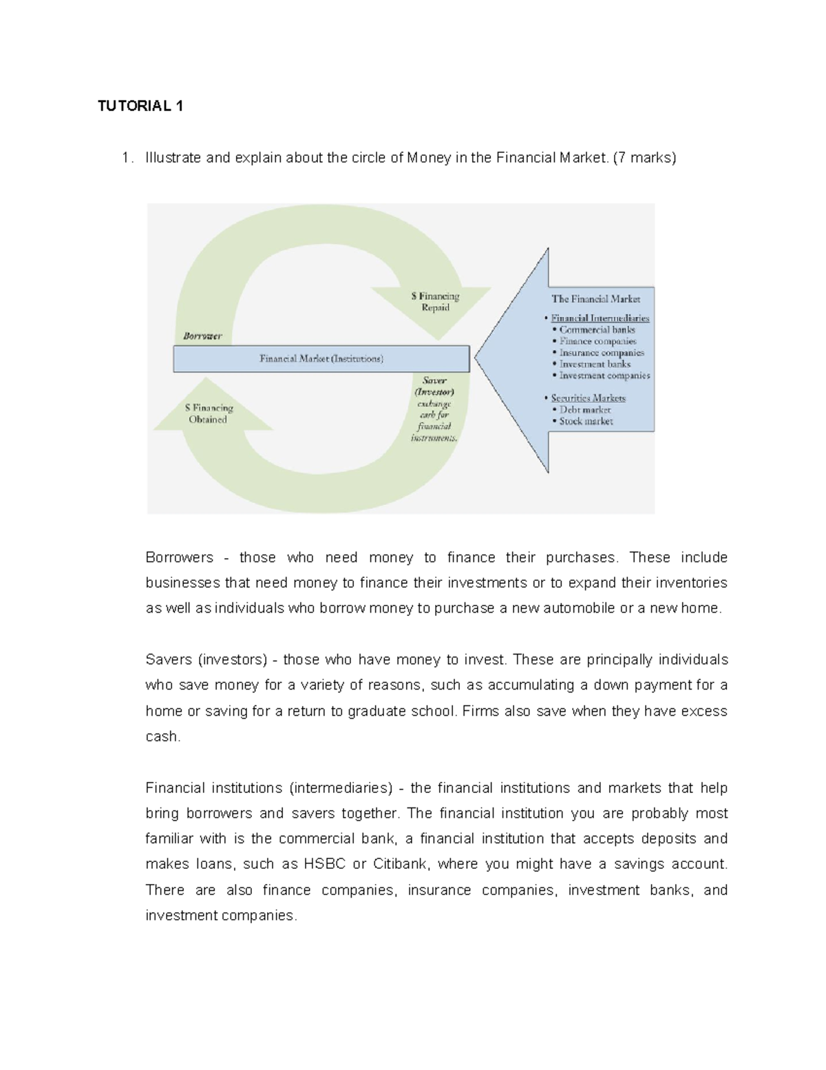 Tutorials- QMT 556 - Tutorial questions with answers - TUTORIAL 1 Illustrate and explain about ...