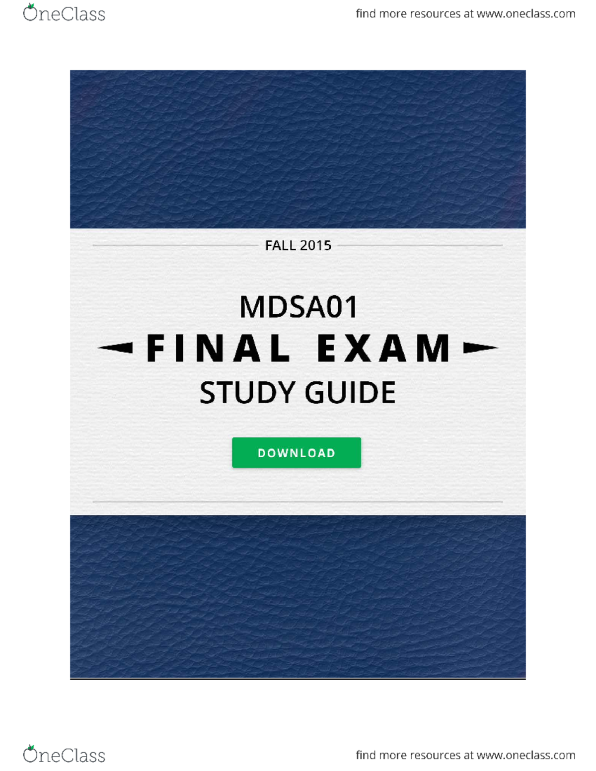 MDSA Final Exam Package - MDSA 01 - Lecture 2 - Marxist Analysis ...