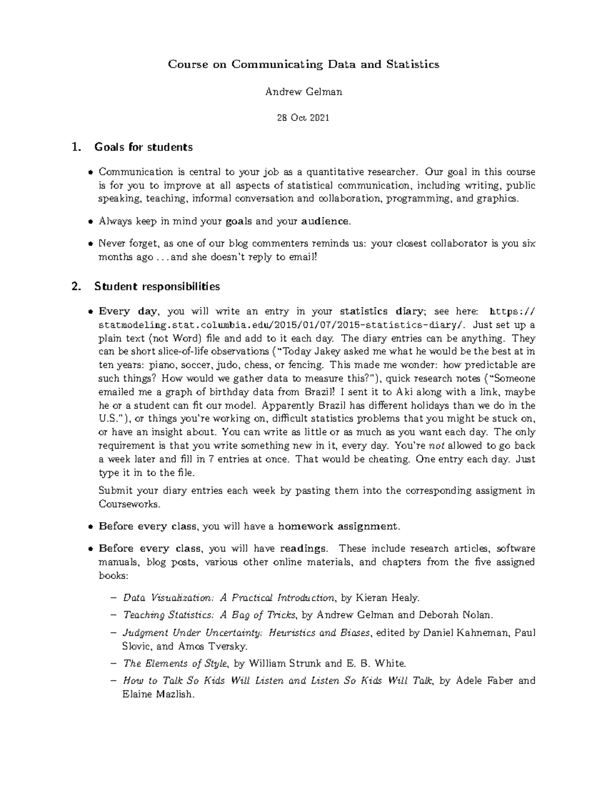 Communication course outline-2 - Course on Communicating Data and ...