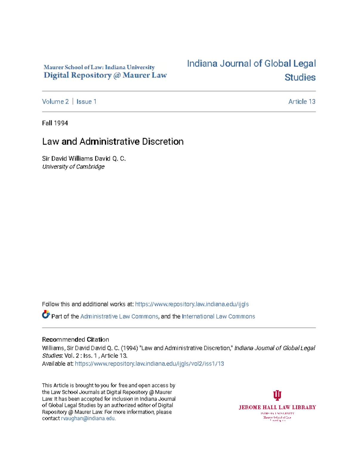 Law and Administrative Discretion - LAW - GIMPA - StuDocu