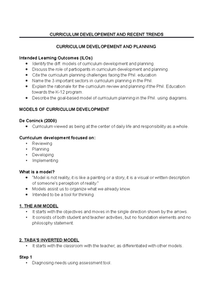 Curriculum Implementation - CURRICULUM DEVELOPMENT AND RECENT TRENDS ...