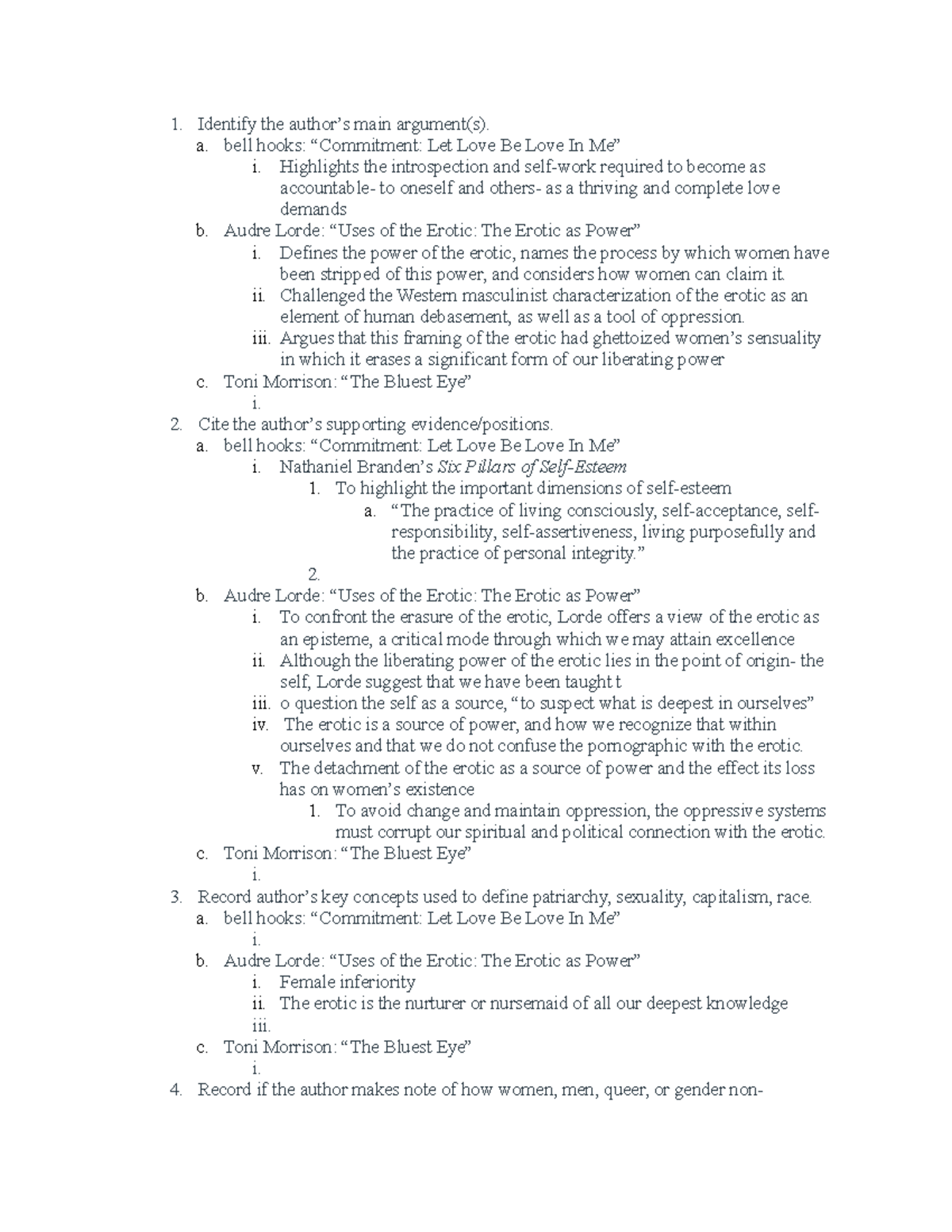 Week 6 pt - Lecture Notes for Week 6 - Identify the author’s main ...