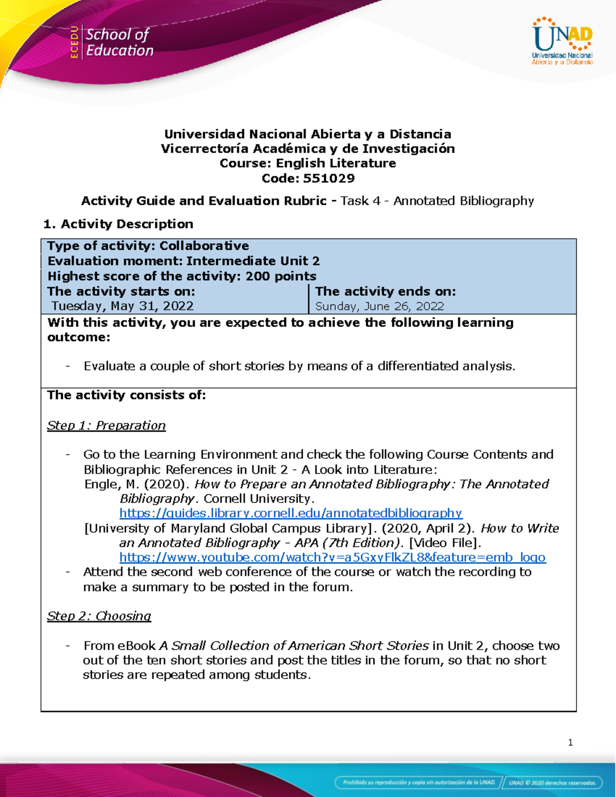 Activity Guide and Evaluation Rubric - Unit 2 - Task 4 - Annotated ...